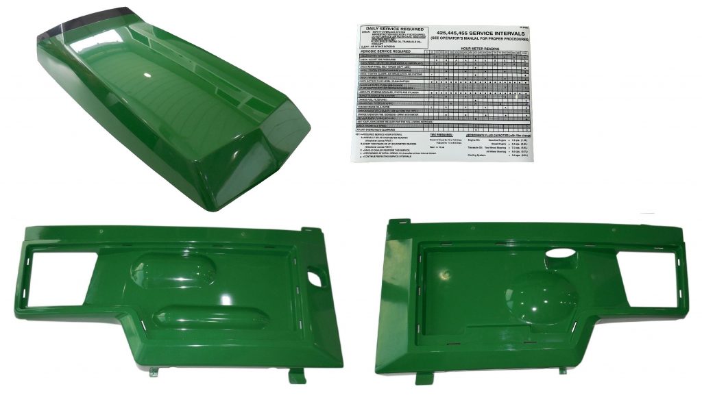 John Deere Hood & Side Panels Replace 425, 445, 455